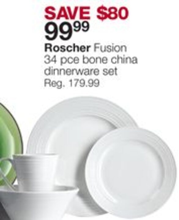 Home Outfitters: Roscher Fusion 34-pc Dinnerware Set - $99.99 ...